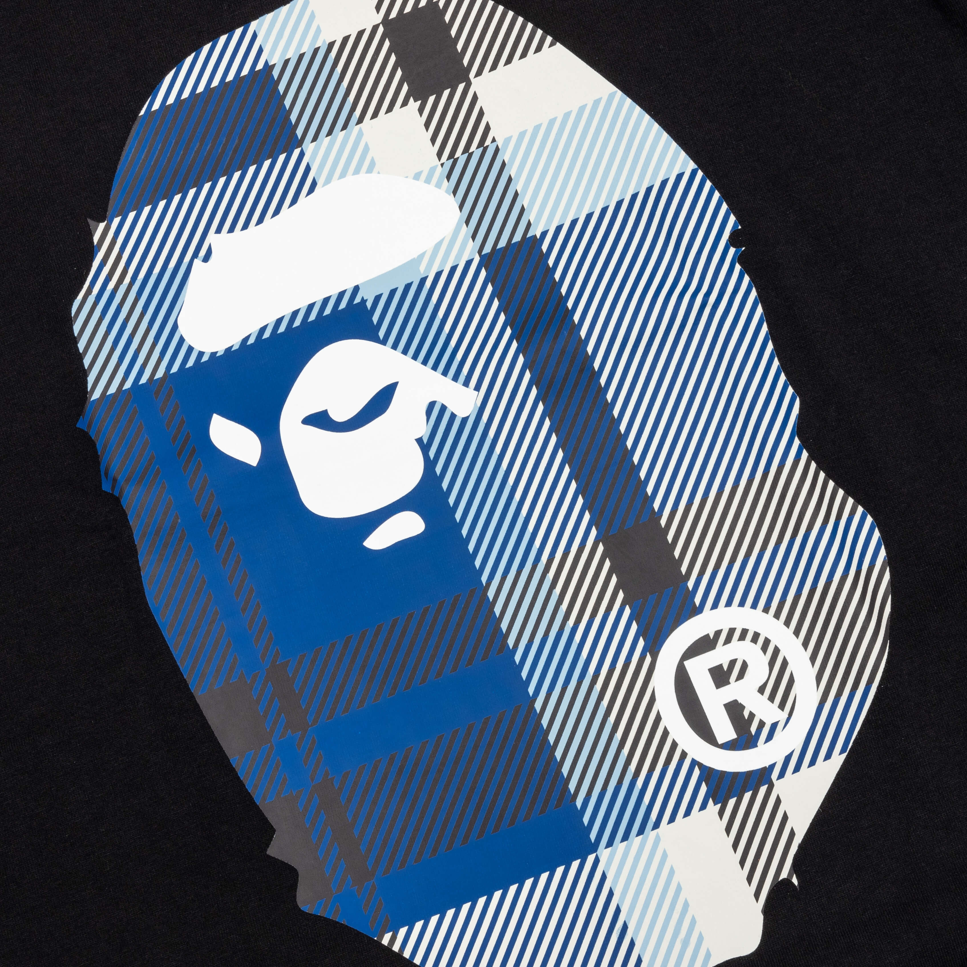 Bape Check Big Ape Head Tee - Black – Feature