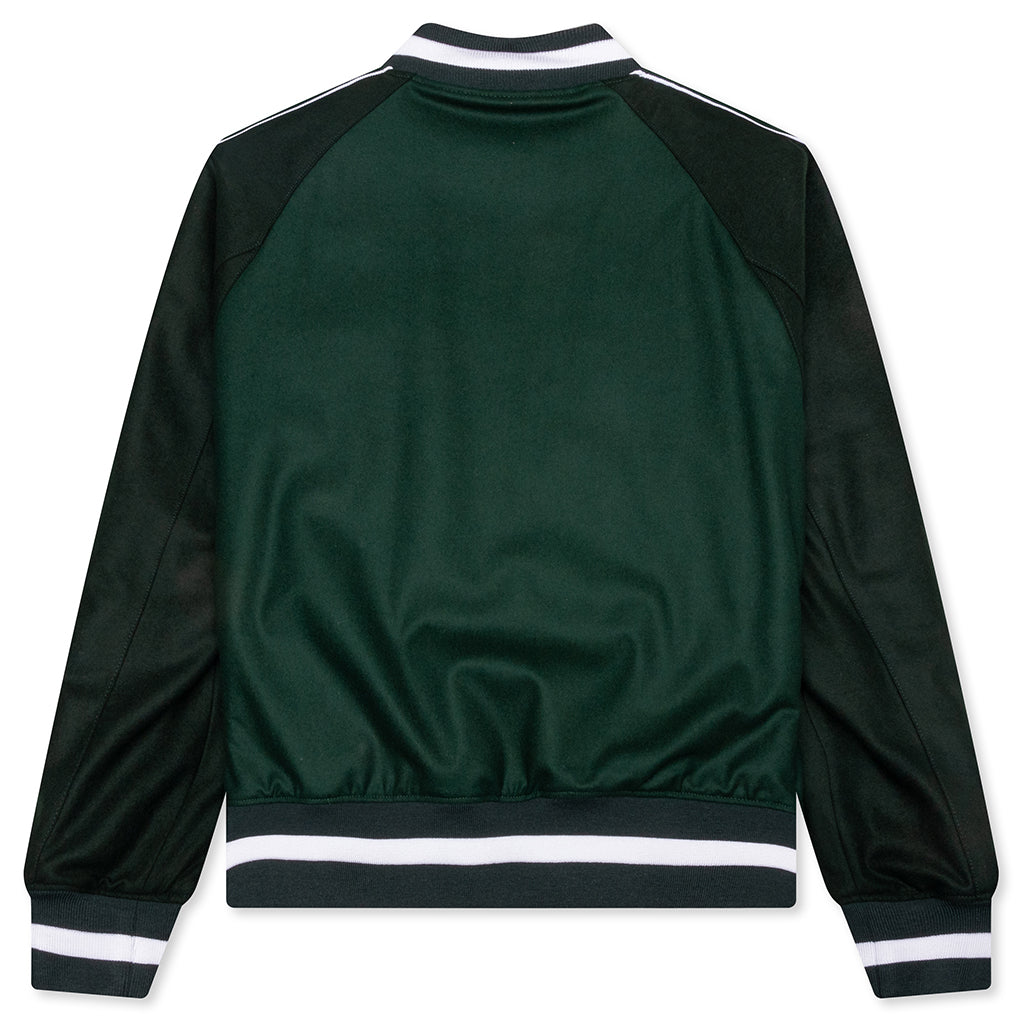 College Varsity Wool Jacket - Dark Green – Feature