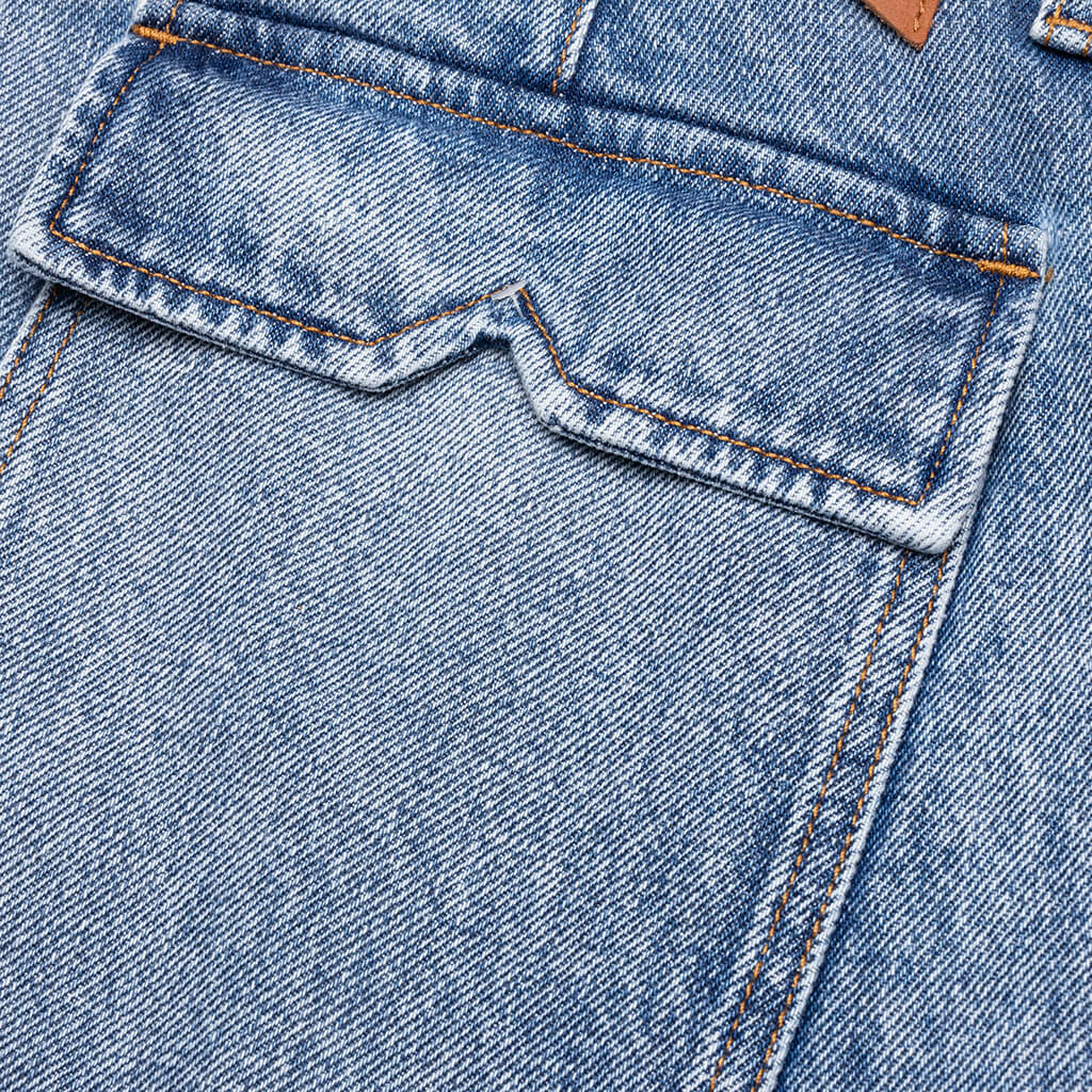Cargo Denim Baggy Short - Bay Indigo – Feature