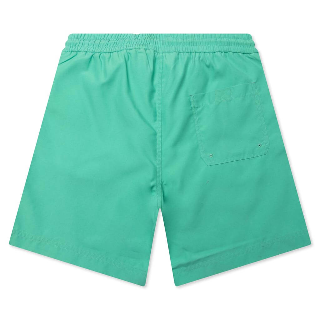 Chase Swim Trunks - Aqua Green/Gold – Feature