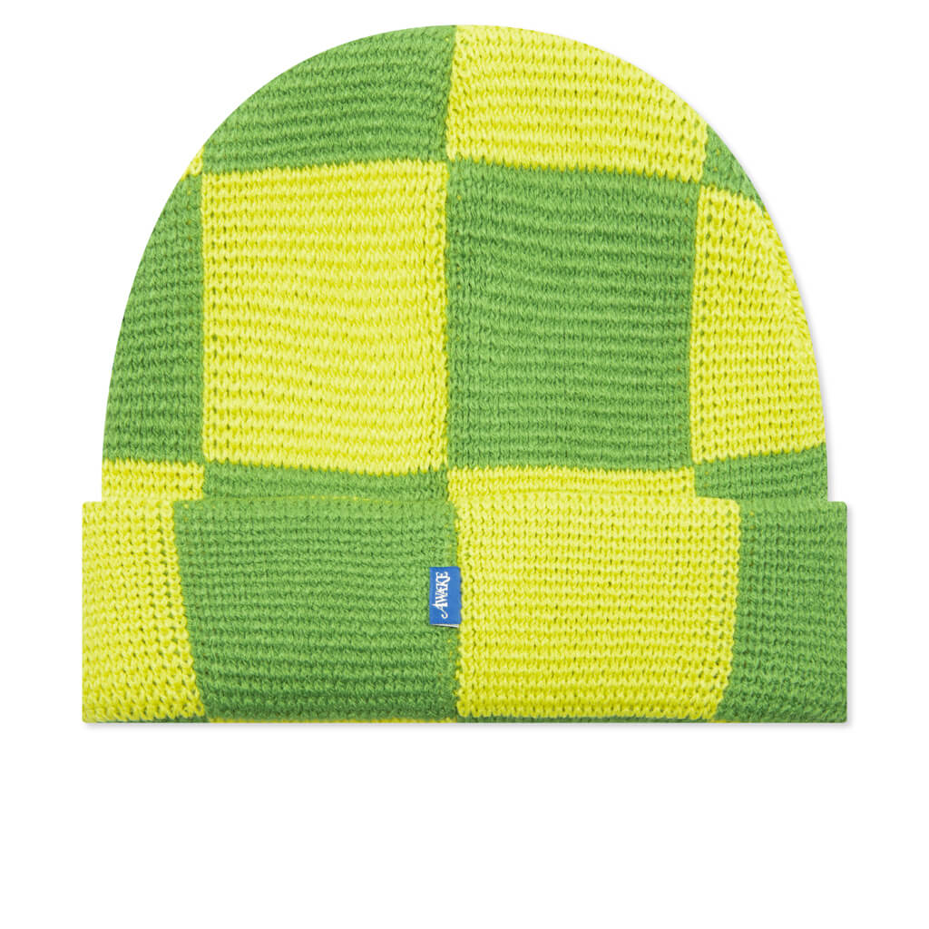 Checkerboard Beanie - Green Multi – Feature
