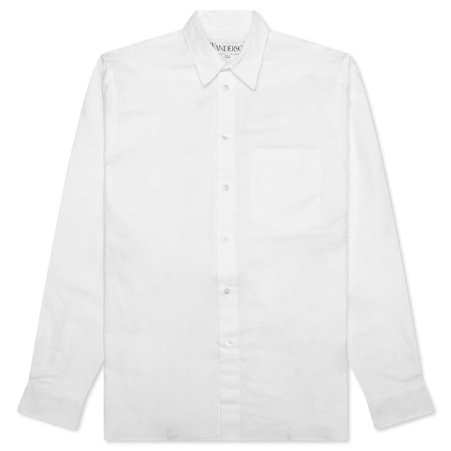 Classic Fit Logo Pocket Shirt - White – Feature