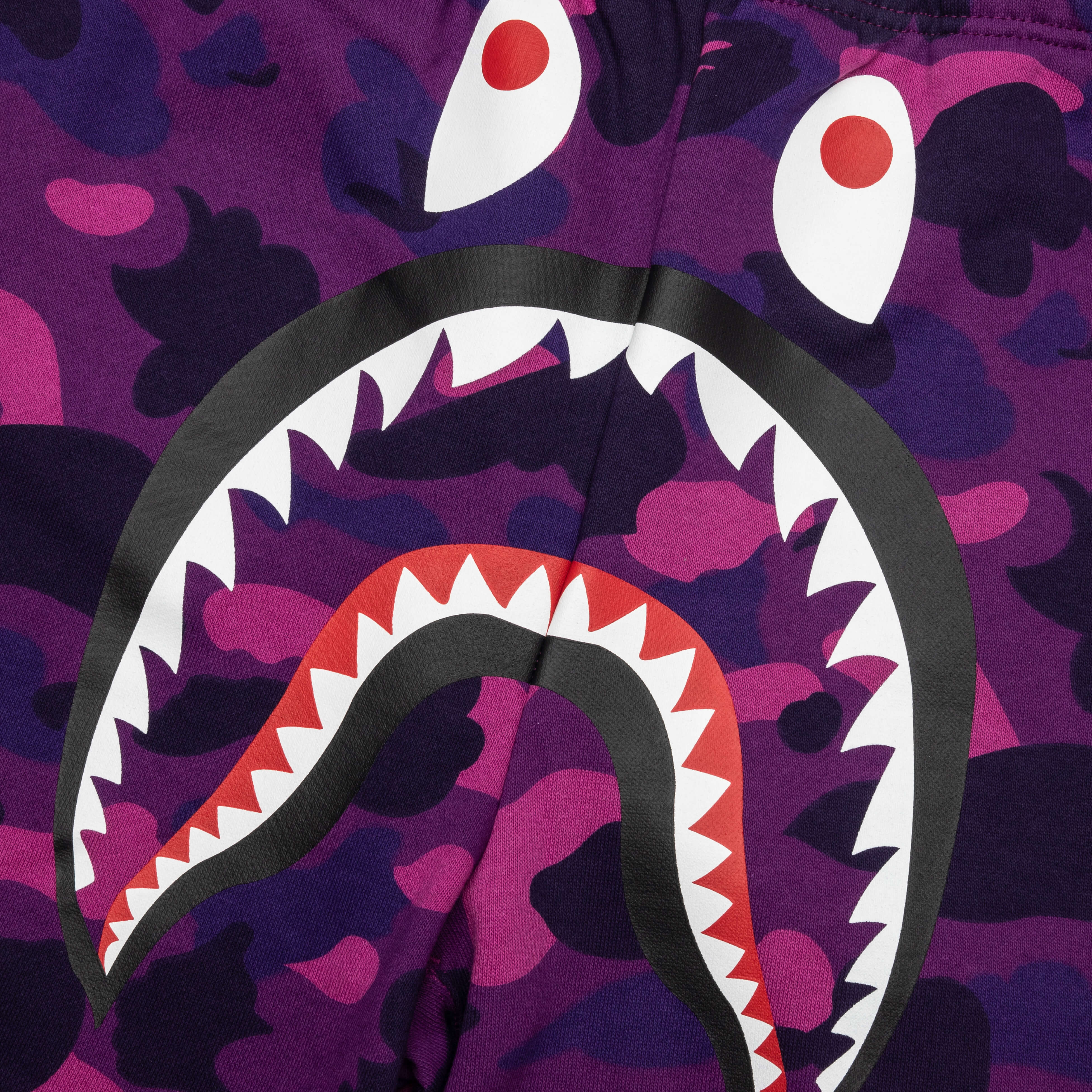 Color Camo Shark Sweat Shorts - Purple – Feature