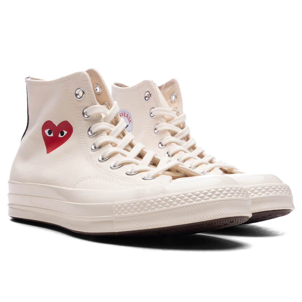 Converse x Comme Des Garcons PLAY All Star Chuck '70 Hi Small Red Hear ...