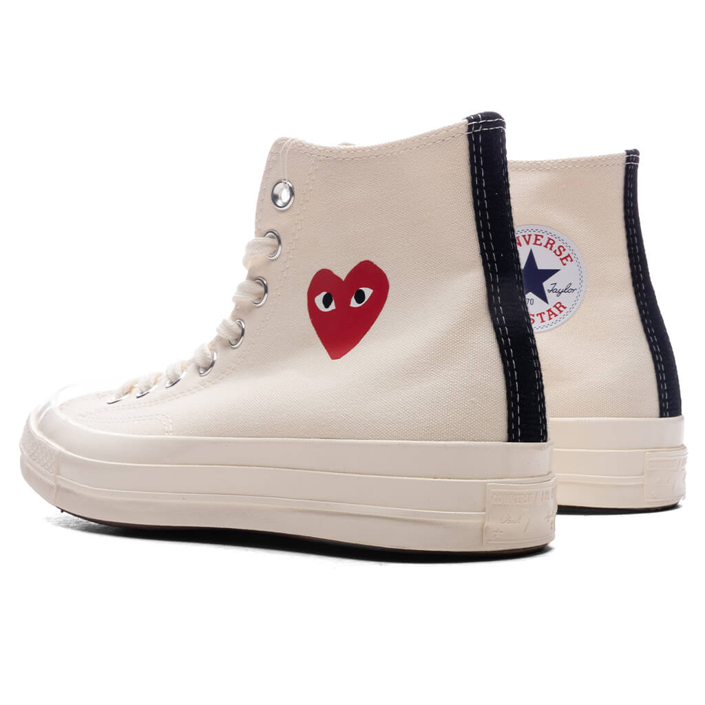 Converse x Comme Des Garcons PLAY All Star Chuck '70 Hi Small Red Hear ...