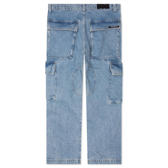 Denim Logo Cargos - Light Wash – Feature