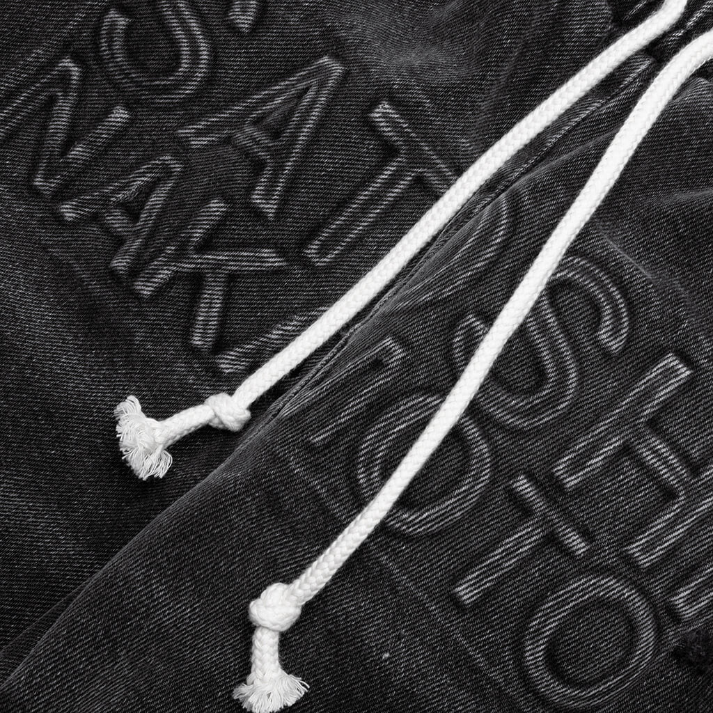 Denim Moto Short - Black Denim – Feature