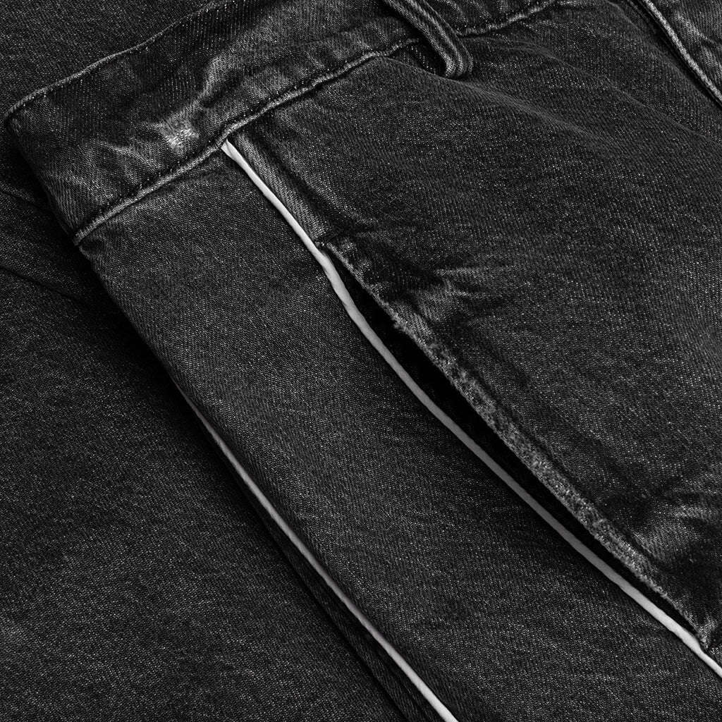Denim Track Logo Cargo Pants - Dark Wash – Feature