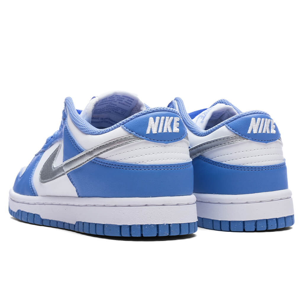 Women's Dunk Low - Royal Pulse/Metallic Silver/White – Feature