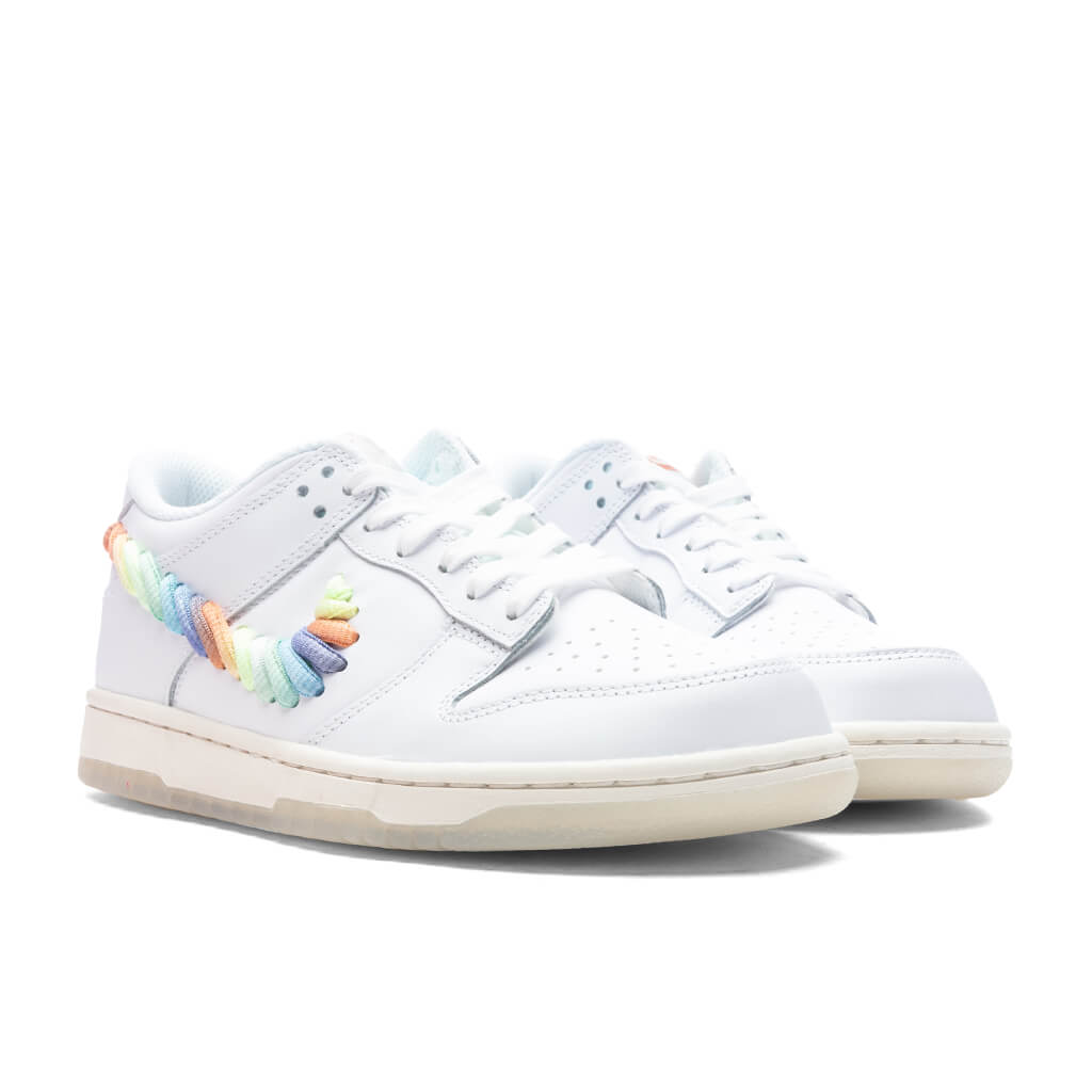 Dunk Low 'Rainbow Swoosh' (GS) - White/Multi/Terra Blush – Feature
