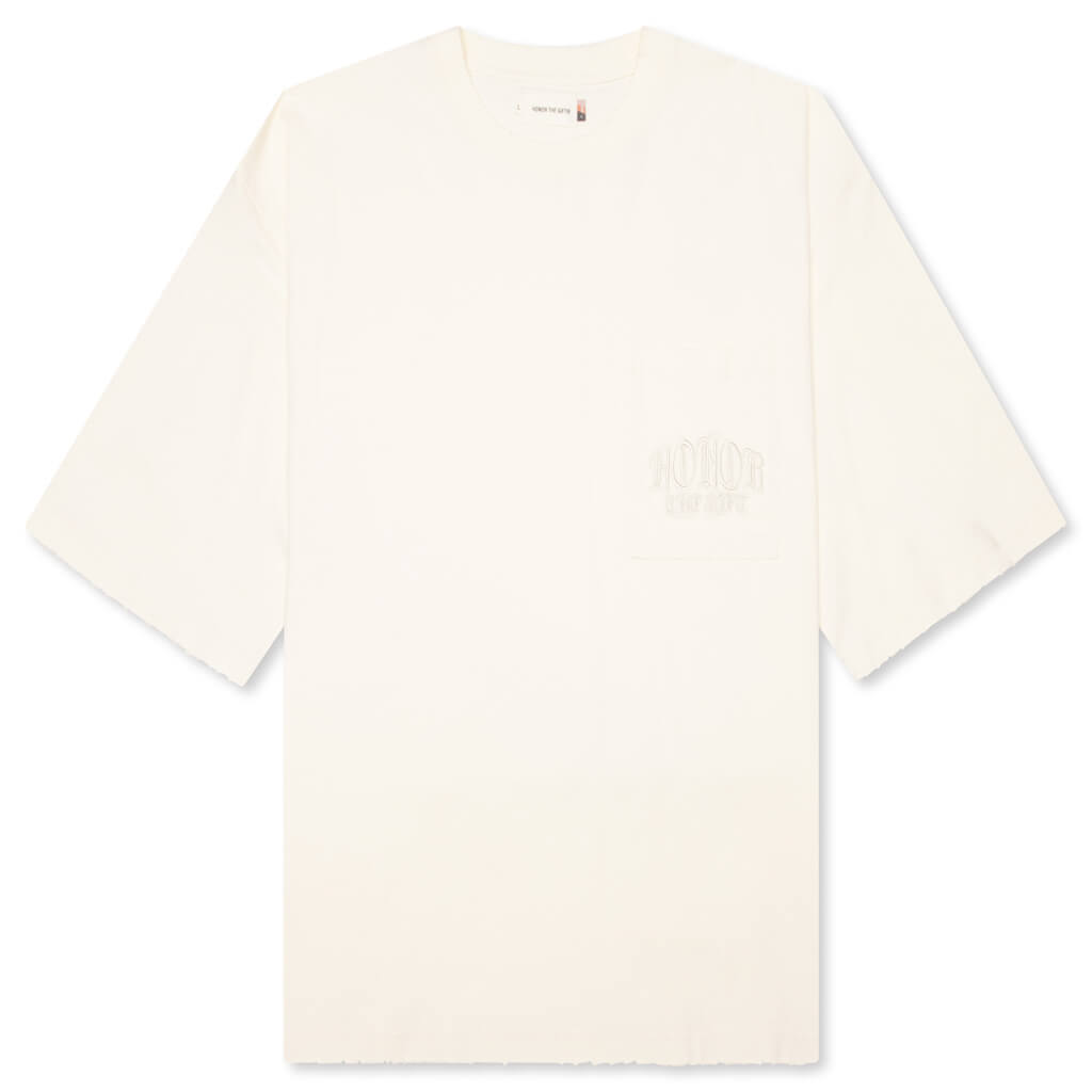 Embroidered Pocket Tee - Bone – Feature