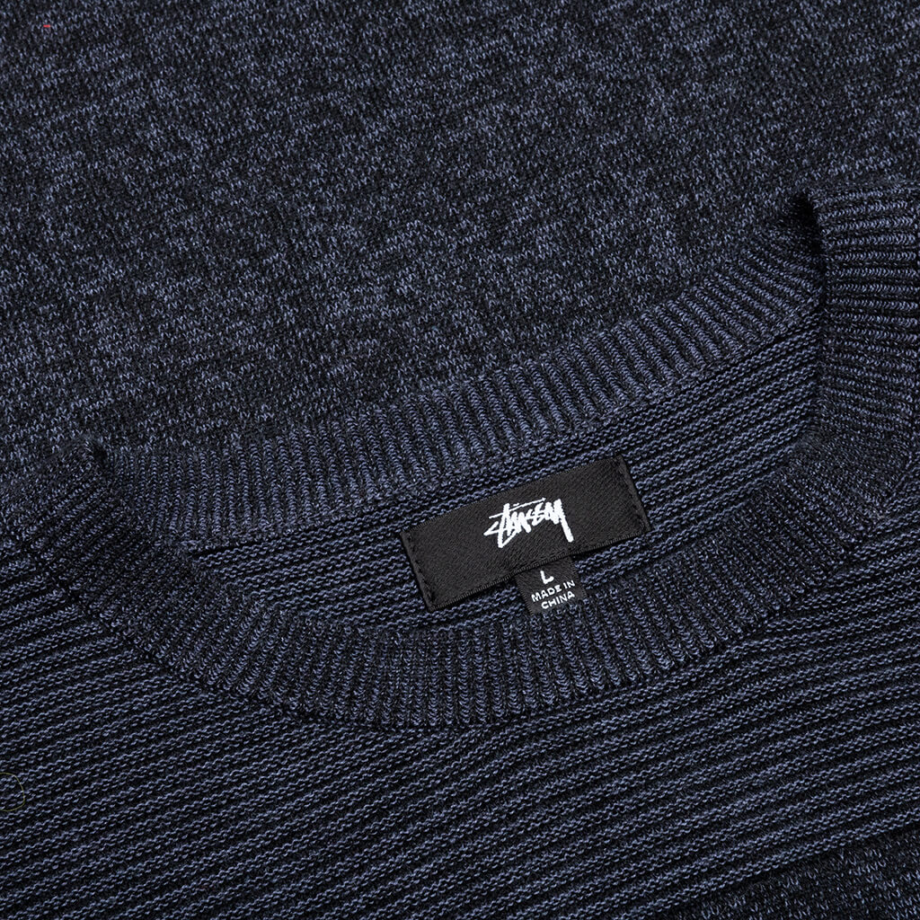 Engineered Panel Sweater - Navy – Feature