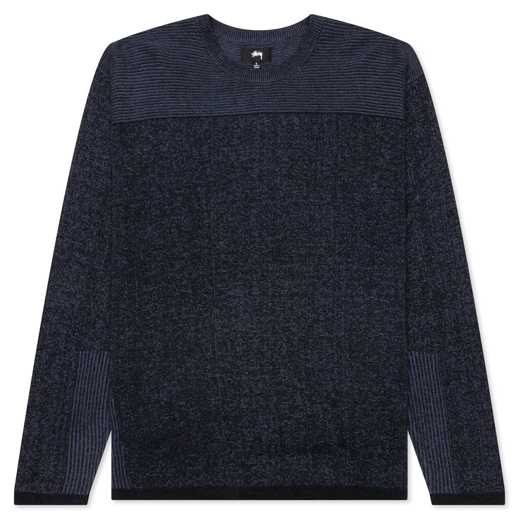 Engineered Panel Sweater - Navy – Feature