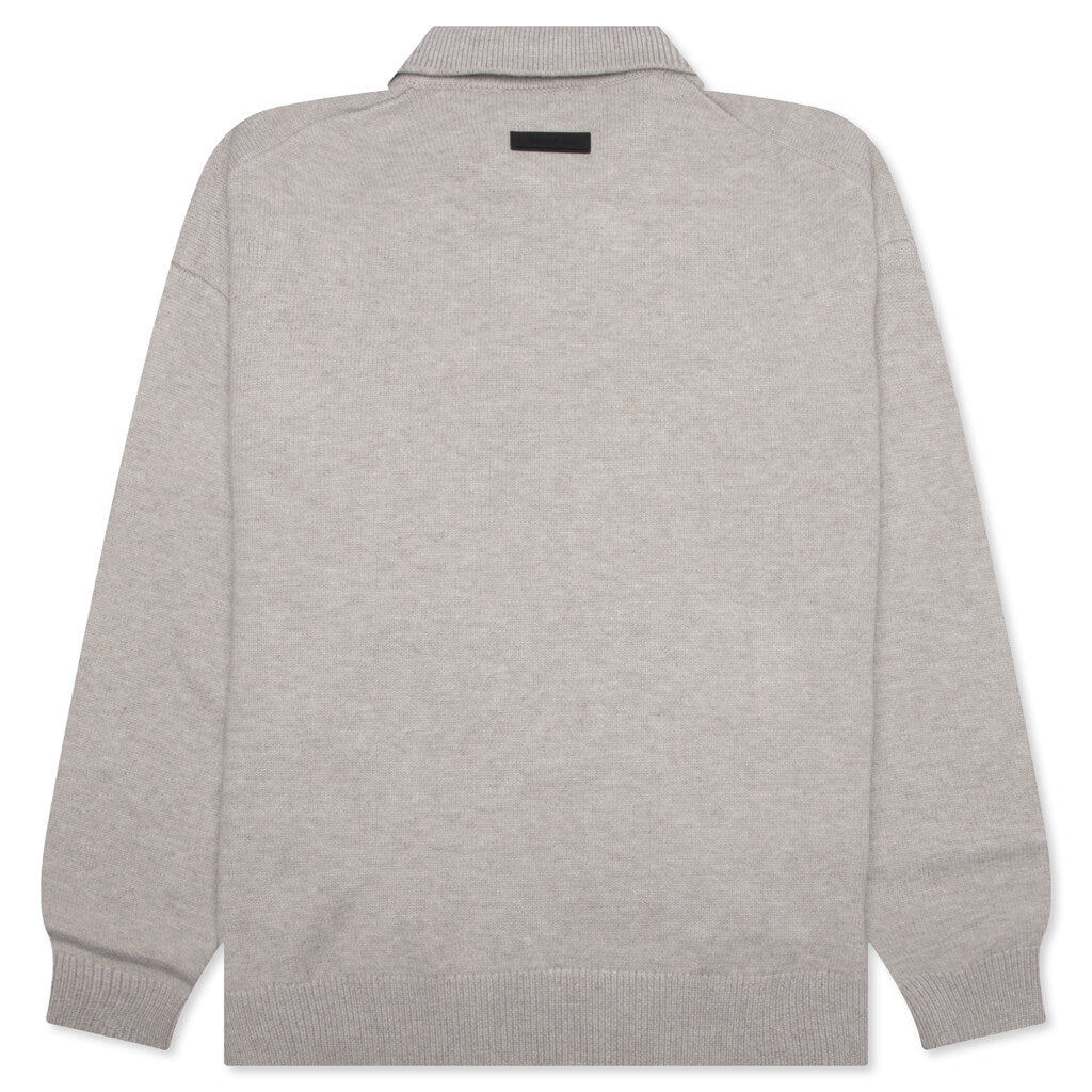Essentials Knit Polo - Core Heather – Feature