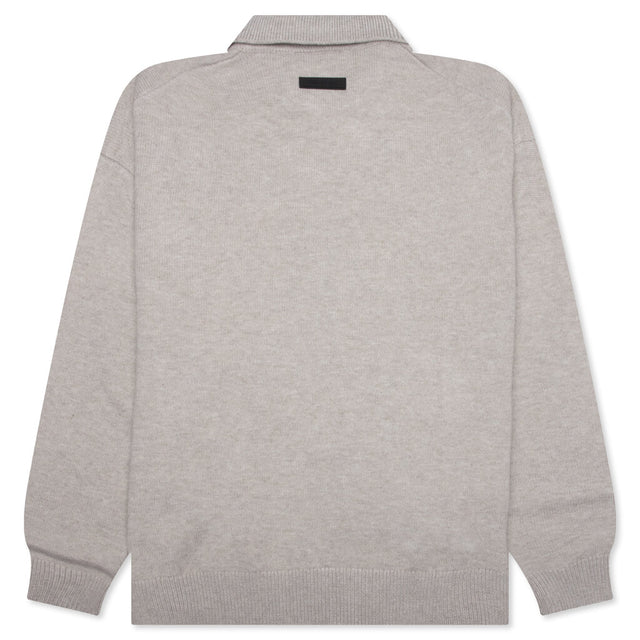 Essentials Knit Polo - Core Heather – Feature
