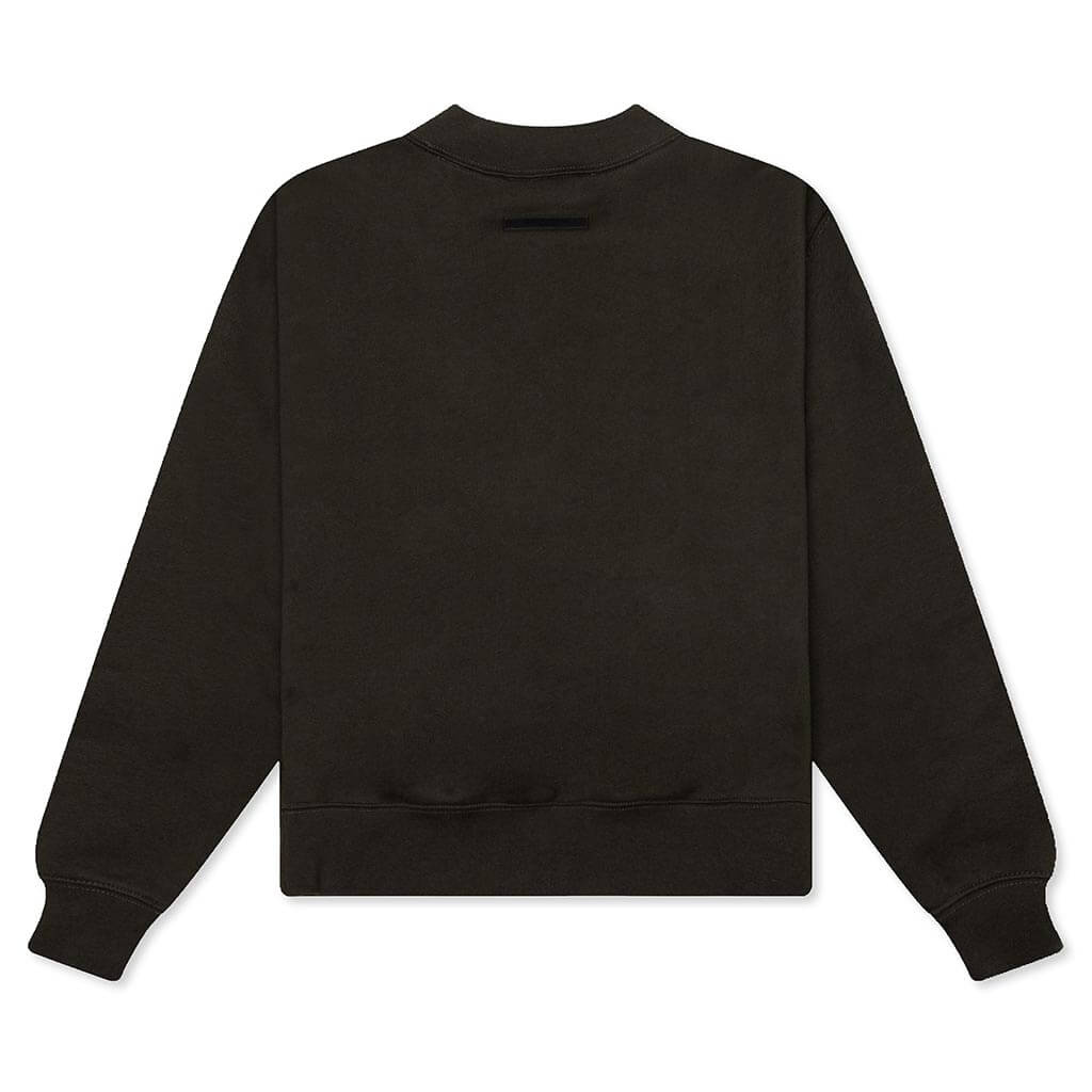 Kid's Essential Crewneck - Off Black – Feature
