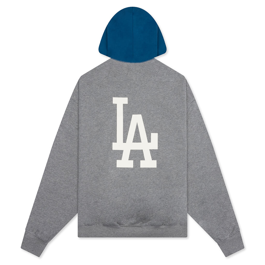 Fear of God Essentials x MLB Dodgers Sport Hoodie - Concrete Heather/B ...