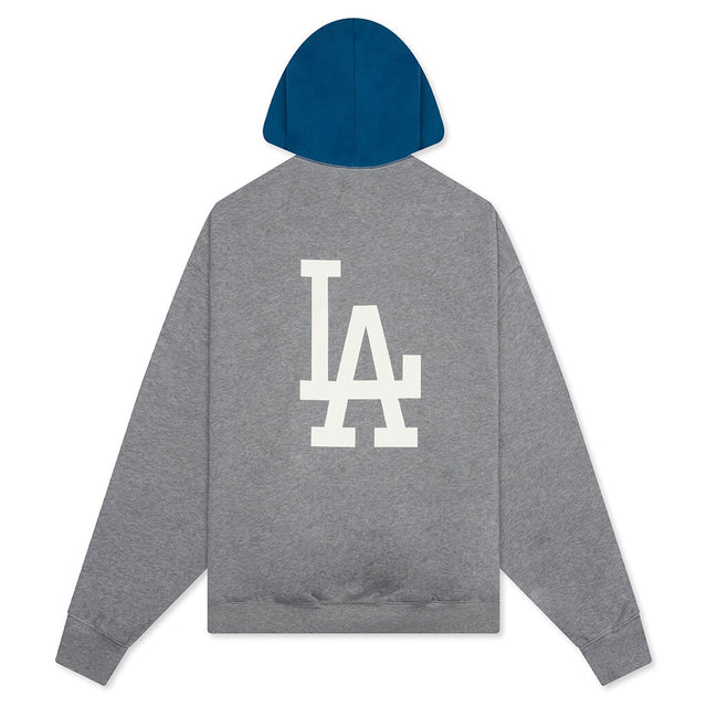 Fear of God Essentials x MLB Dodgers Sport Hoodie - Concrete Heather/B ...