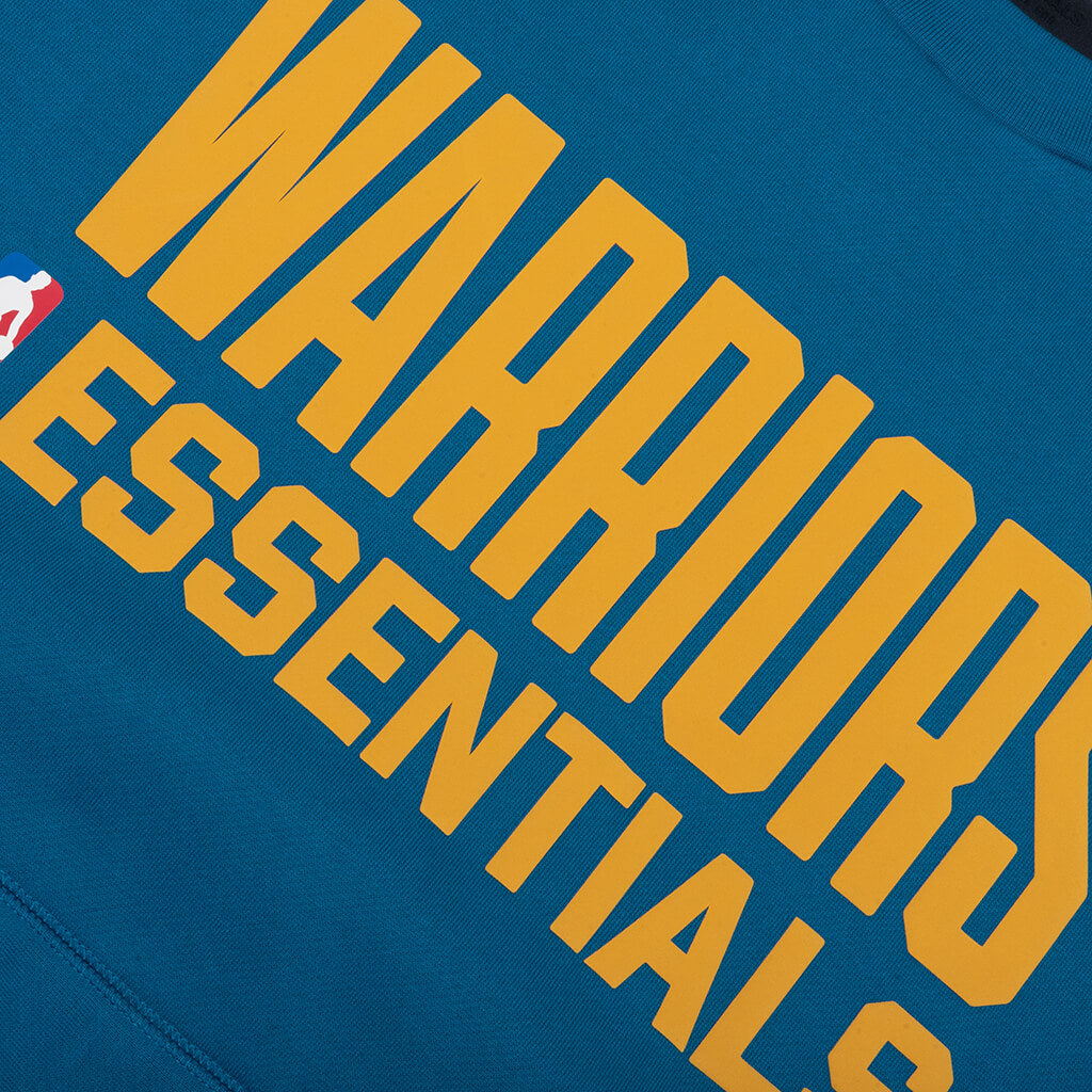 Fear of God Essentials x NBA Warriors Sport Crewneck - Blue Sapphire ...