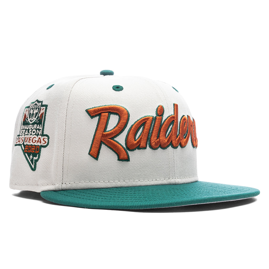 Feature x New Era 59FIFTY Fitted Las Vegas Raiders - Stone/Emerald Gre