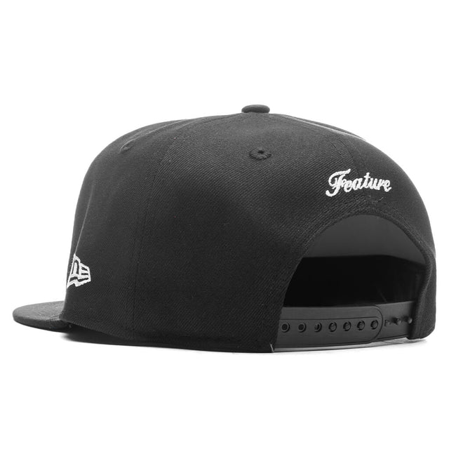 Feature x New Era Old English F Snapback Hat w/ Pin - Black