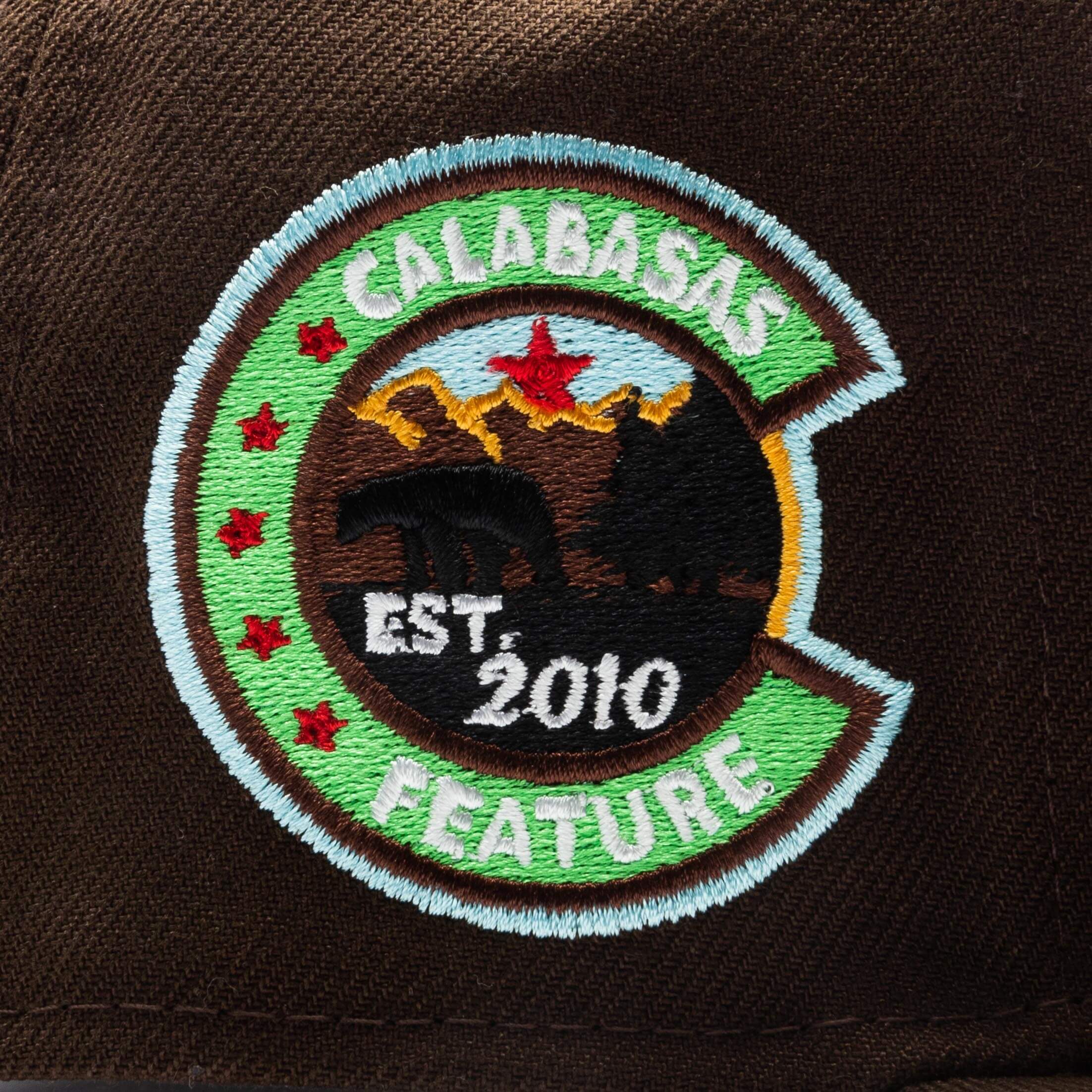 Feature x New Era Old English Calabasas Snapback - Brown/Sky