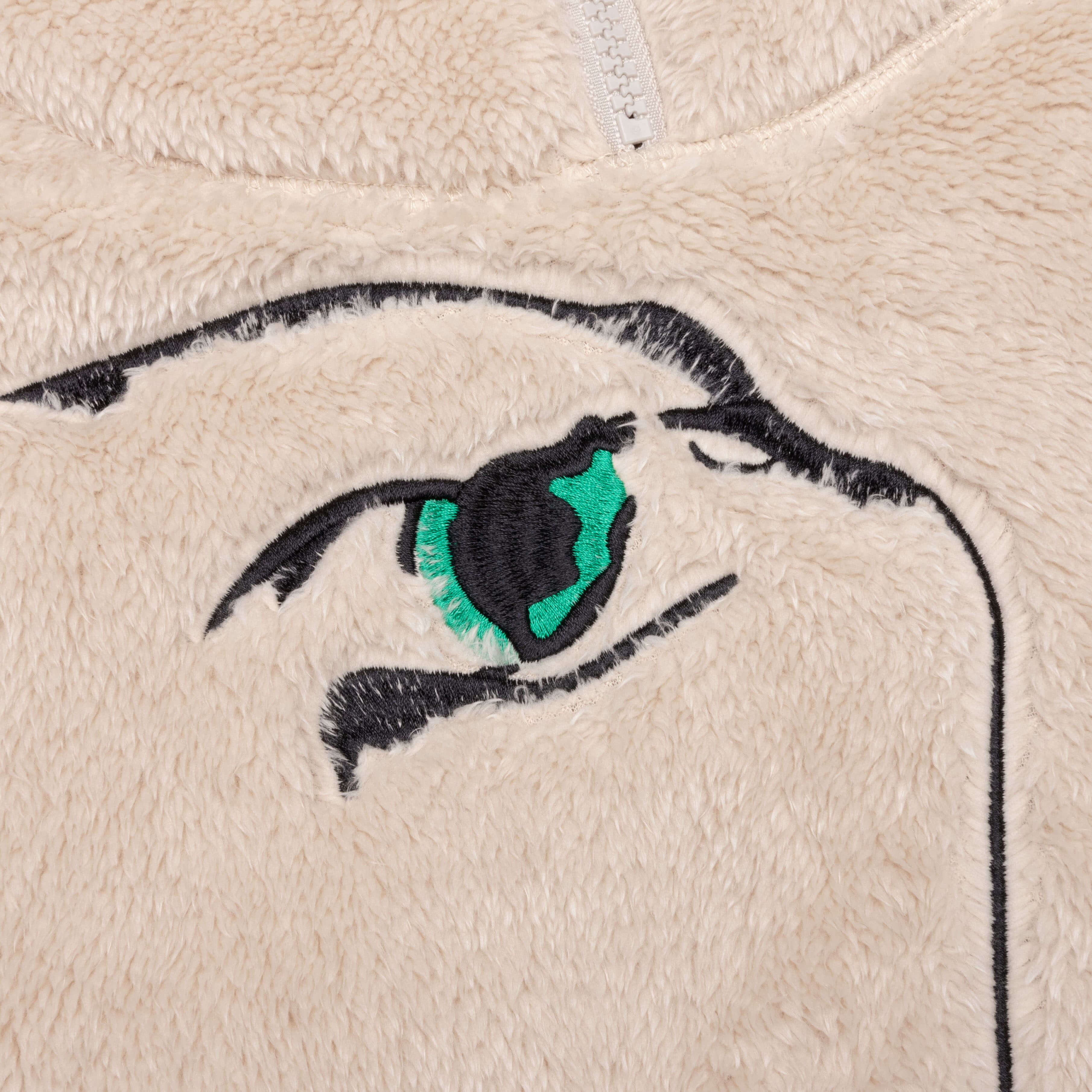 Fleece 3/4 Zip - Cream – Feature