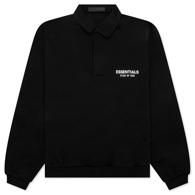 Fleece Polo - Black – Feature