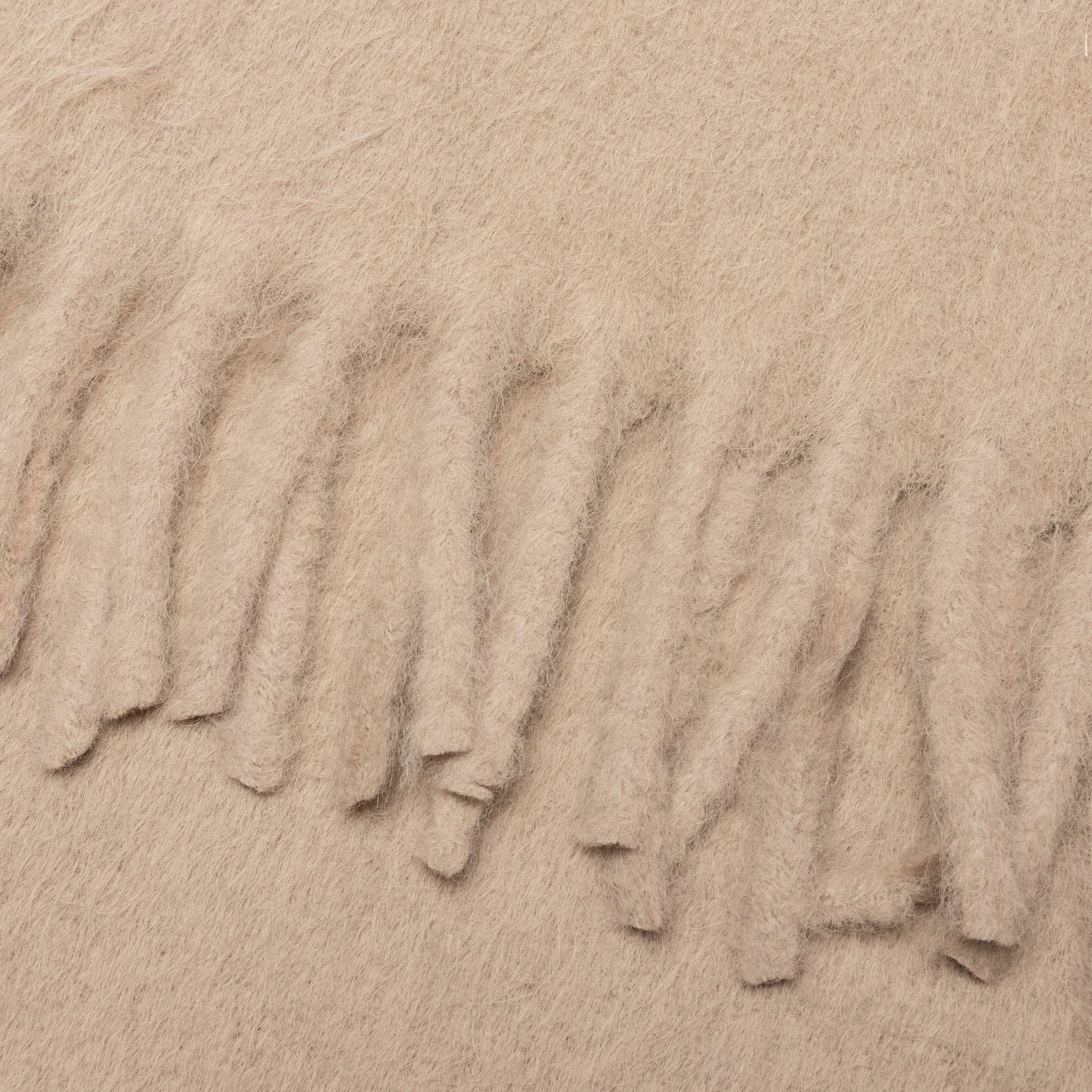 Fringe Alpaca Scarf - Camel Beige – Feature