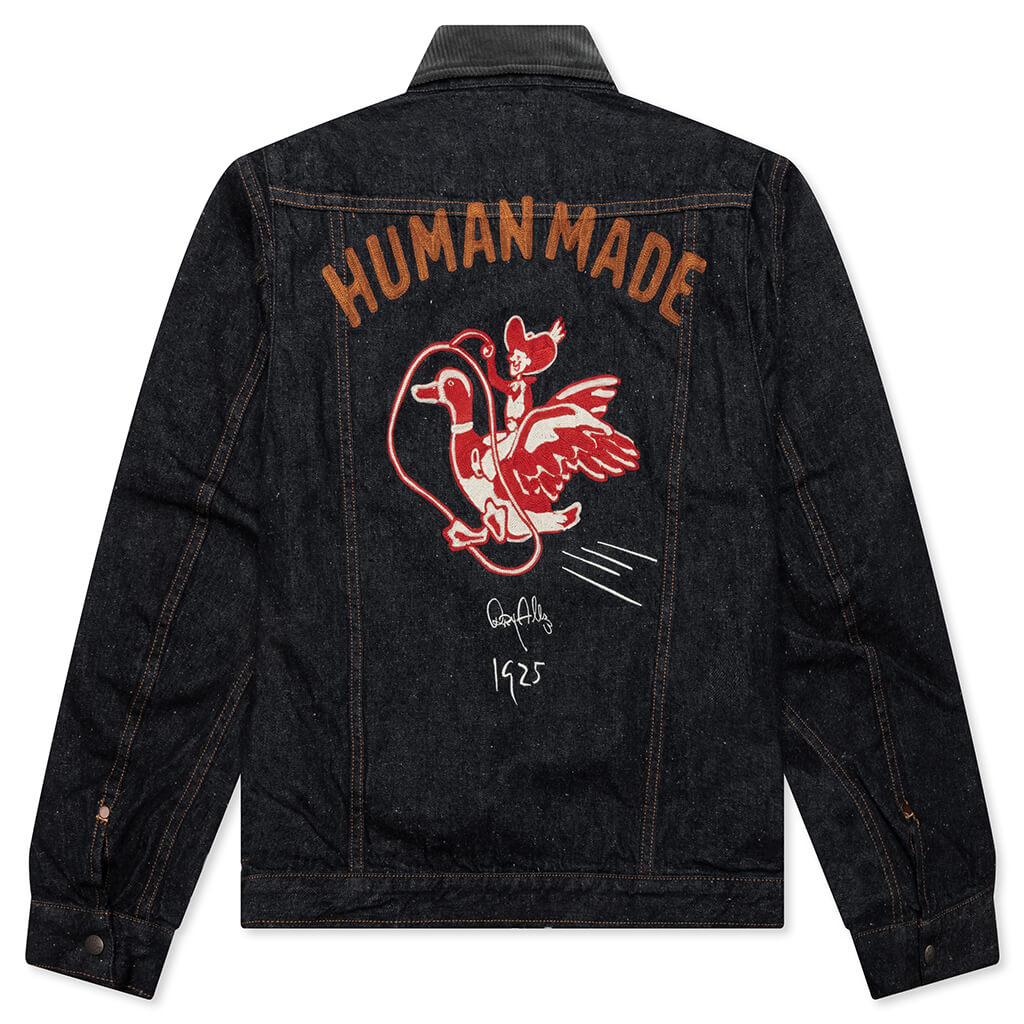 Zip-Up Denim Work Jacket - Indigo – Feature