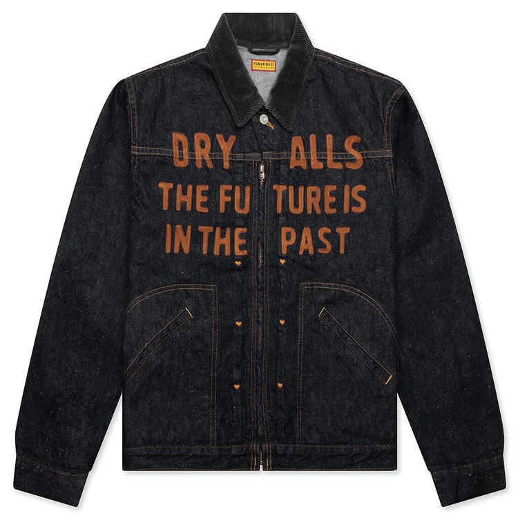 Zip-Up Denim Work Jacket - Indigo – Feature