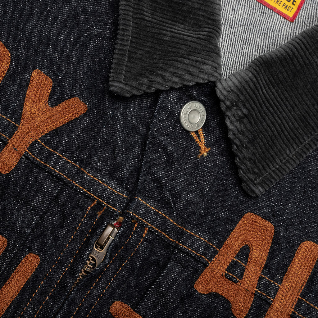 Zip-Up Denim Work Jacket - Indigo – Feature
