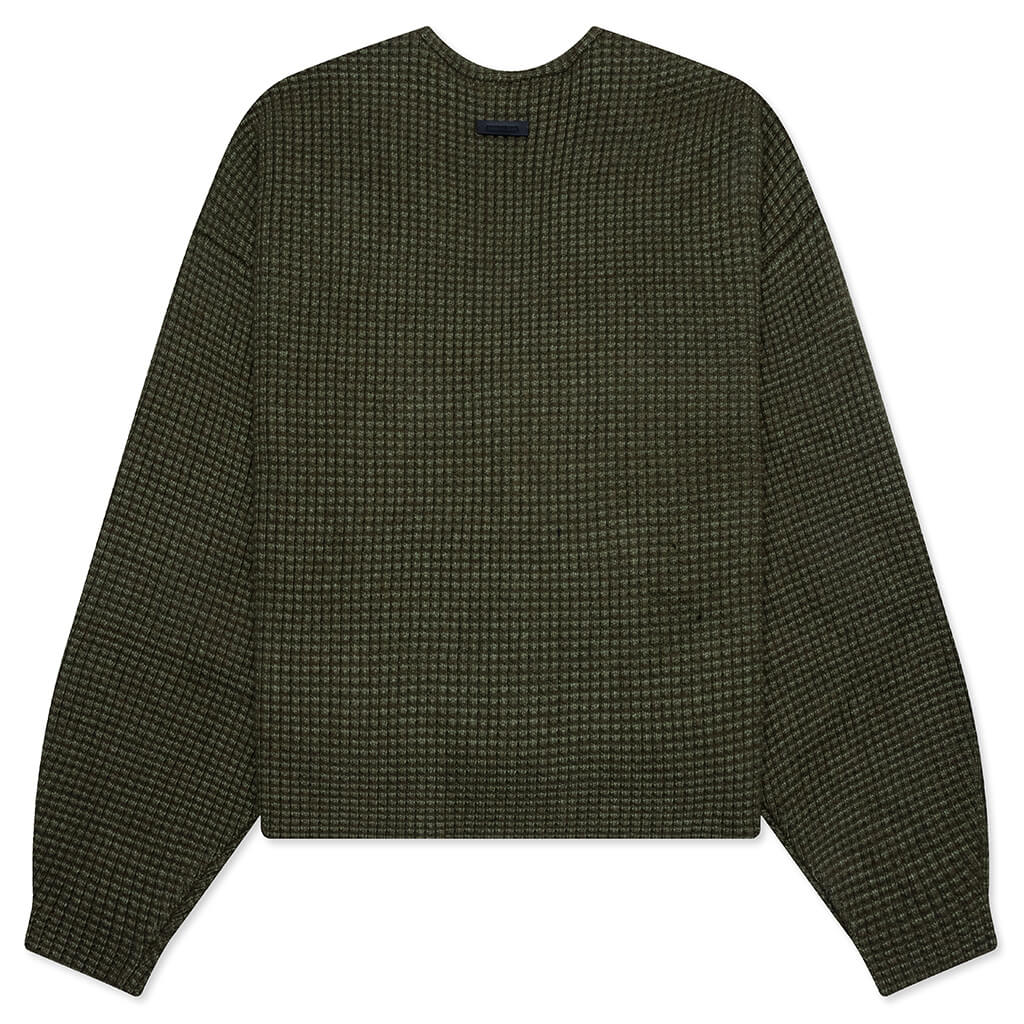 Heavy Waffle Cardigan - Military – Feature
