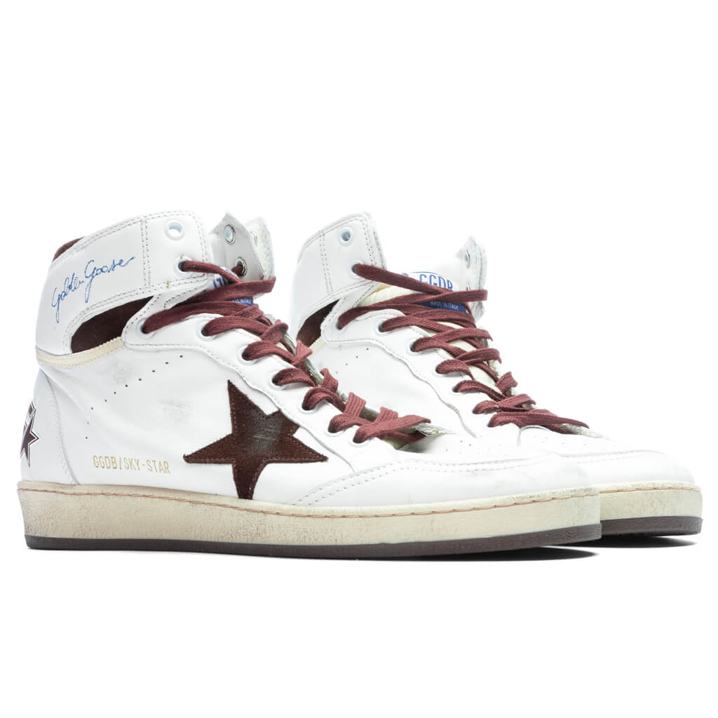 Hi Sky Star Nappa Sneaker - White/Beige/Chocolate Brown – Feature