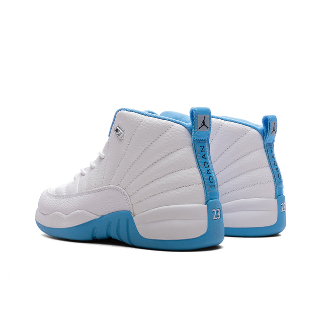 Air Jordan 12 Retro 'Melo' (PS) - White/University Blue/Metallic Silve ...