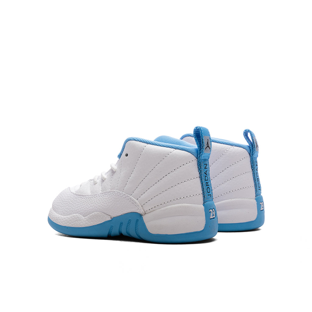 Air Jordan 12 Retro 'Melo' (TD) - White/University Blue/Metallic Silve ...
