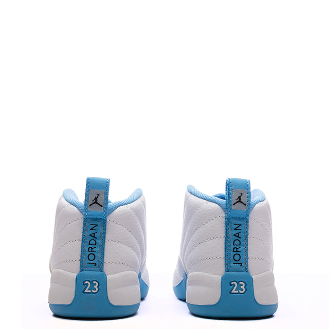 Air Jordan 12 Retro 'Melo' (TD) - White/University Blue/Metallic Silve ...