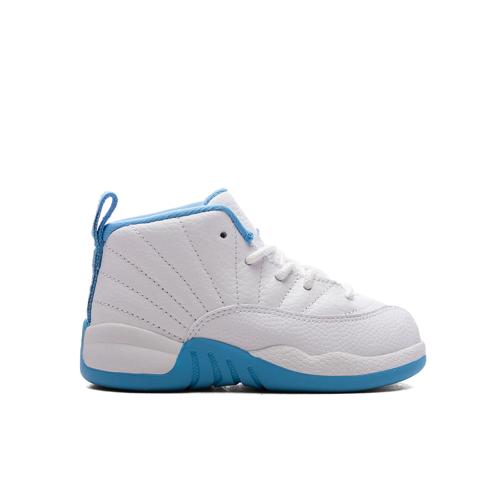 Air Jordan 12 Retro 'Melo' (TD) - White/University Blue/Metallic Silve ...