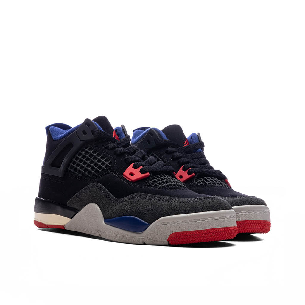 Air Jordan 4 Retro 'Rare Air' (PS) - Black/Fire Red/Deep Royal Blue ...