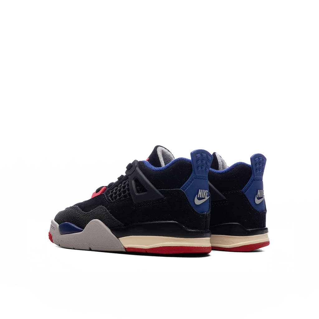 Air Jordan 4 Retro 'Rare Air' (TD) - Black/Fire Red/Deep Royal Blue ...