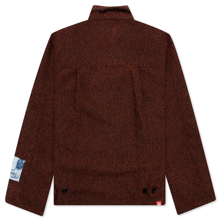 Static Pleated Jacket - Brown – Feature