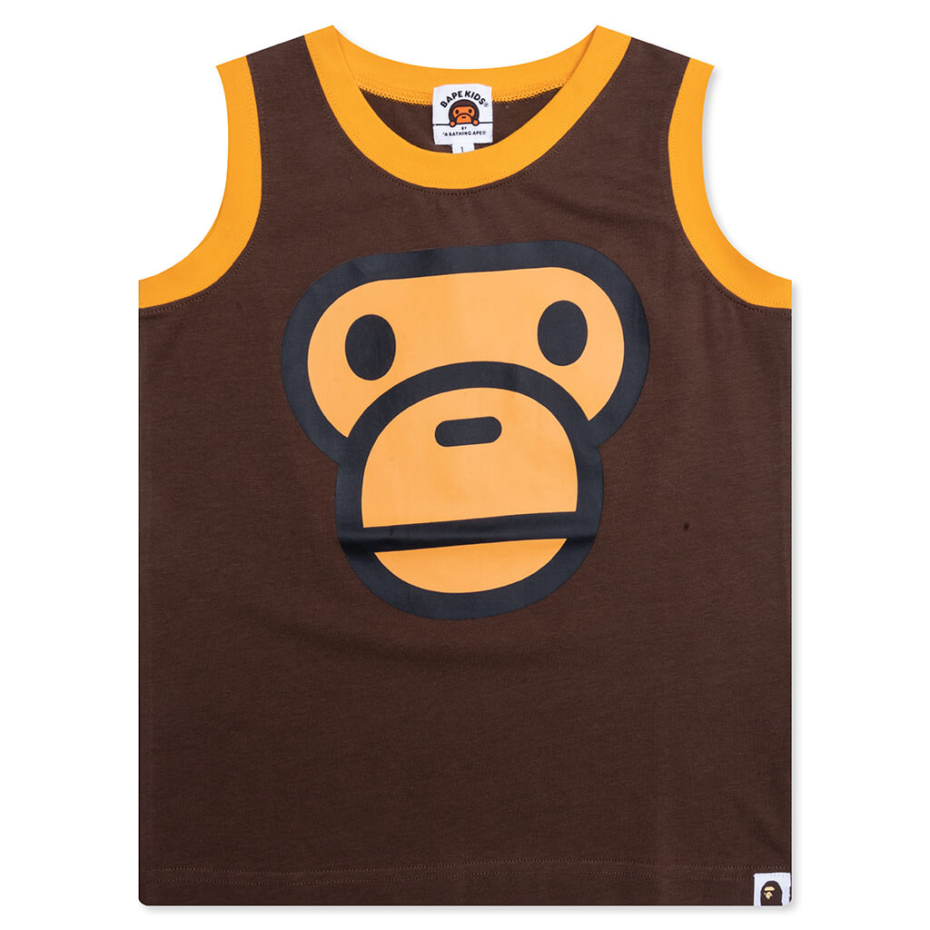 Kid's Milo Face Tank Top - Brown – Feature