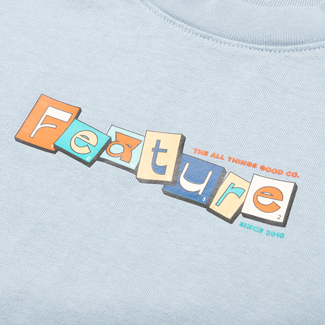 Kids Scrabble Tee - Clear Blue – Feature