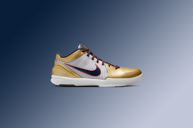 Kobe 4 Protro 'Gold Medal' - White/Dark Obsidian/Varsity Red – Feature