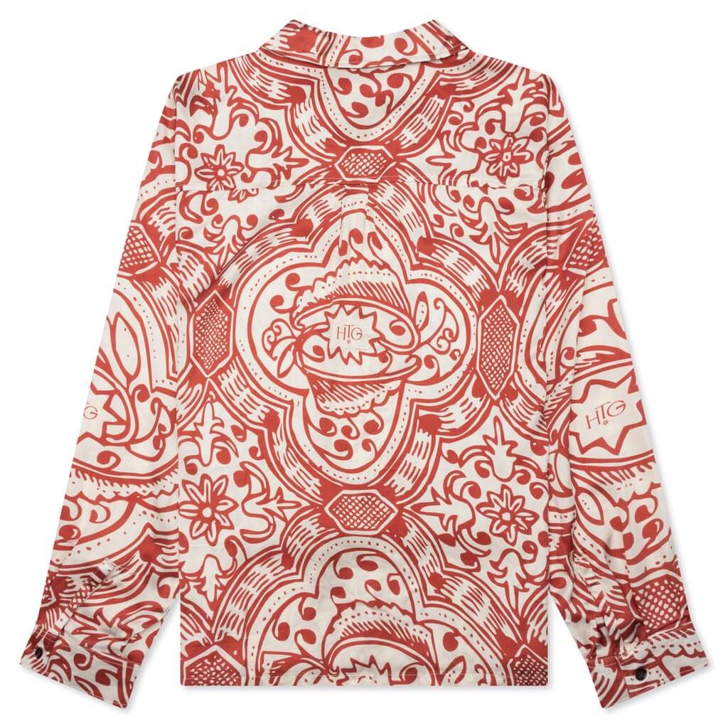 L/S Printed Woven - Brick – Feature