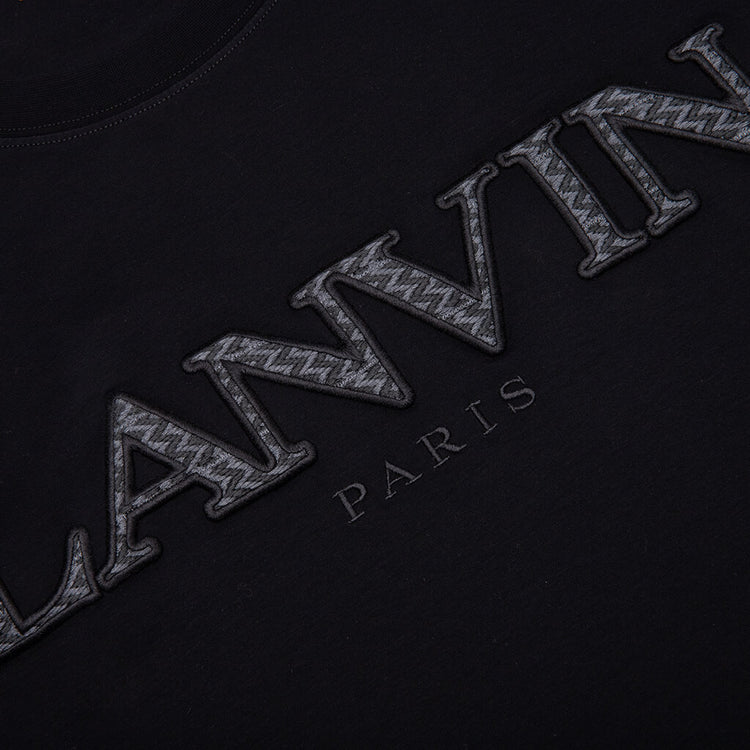 Tonal Embroidered T-Shirt - Black – Feature