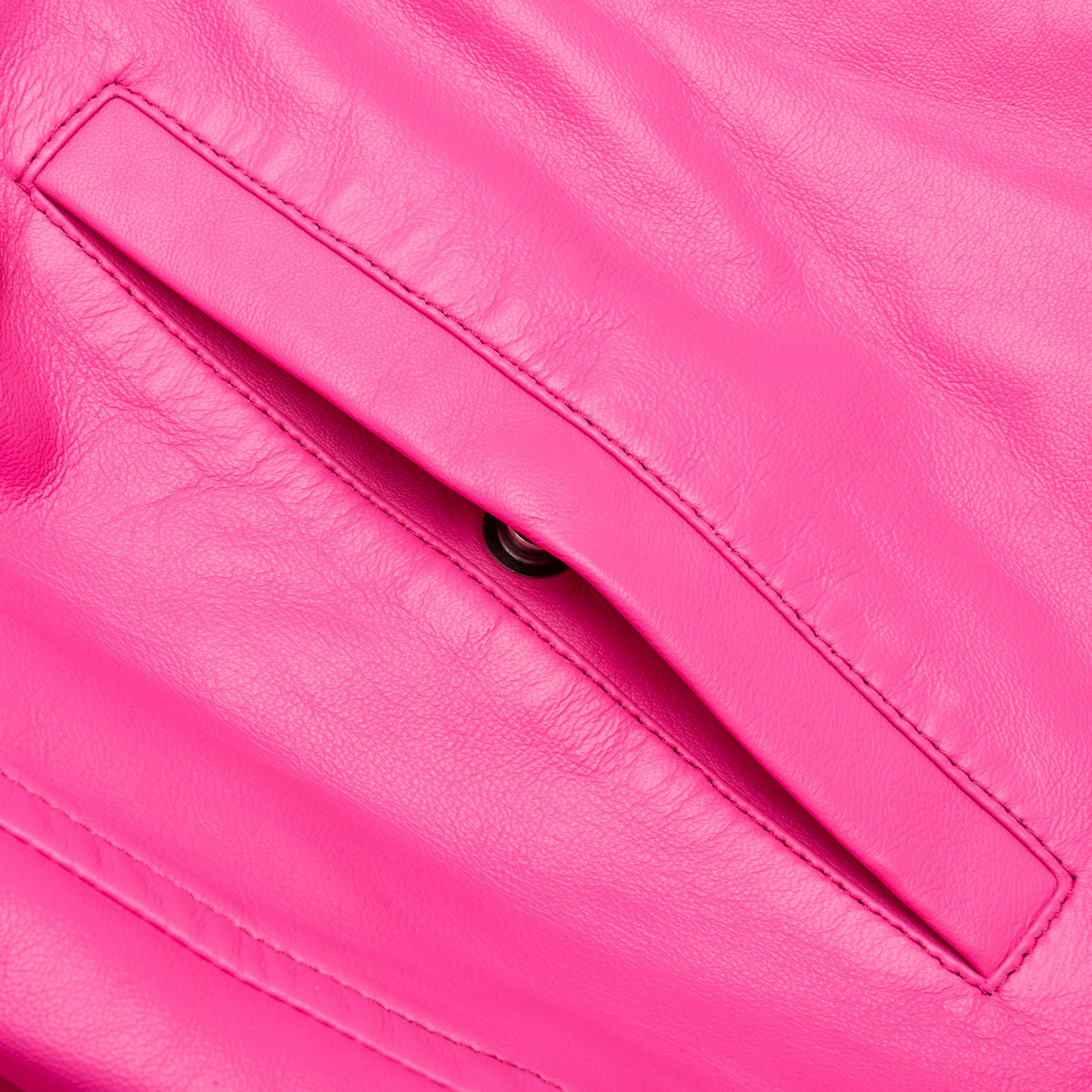 Leather Jacket - Bubble Pink – Feature