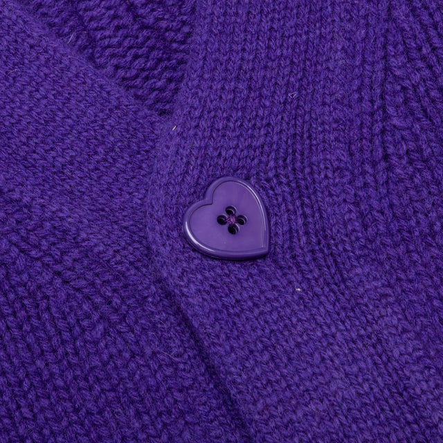 Low Gauge Knit Cardigan - Purple – Feature