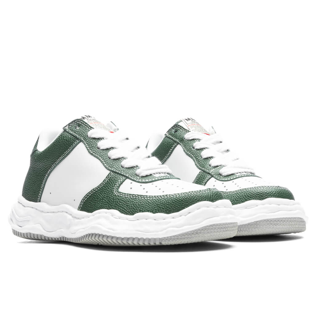 Wayne Low OG Sole Basket Leather -Green/White | Maison MIHARA YASUHIRO ...