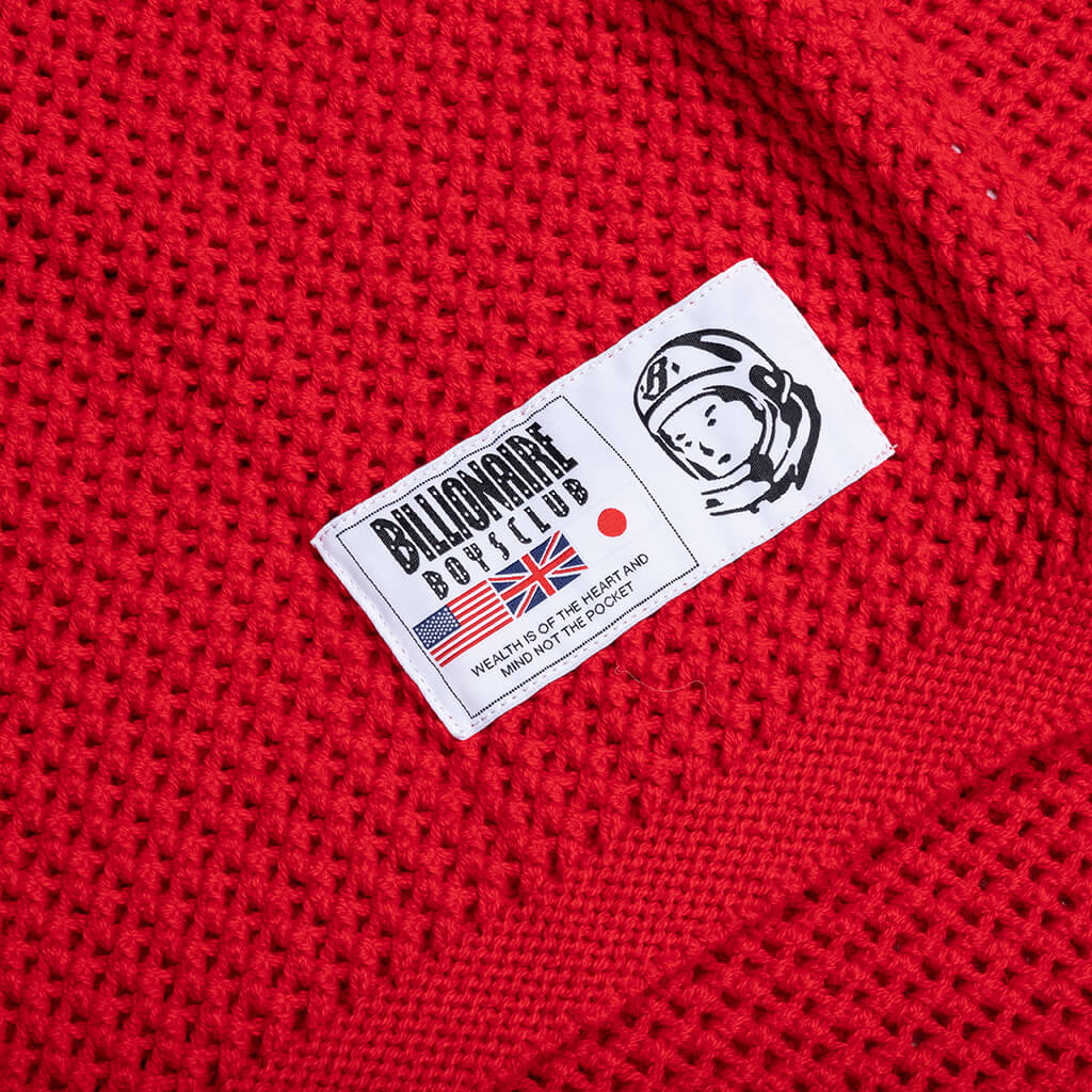Mercer Jersey S/S Knit Cropped Fit Shirt - Red – Feature